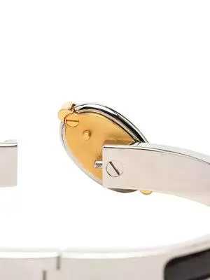 Hermès Clic Clac Chain D'ancre Enamel Bracelet Pm - Black