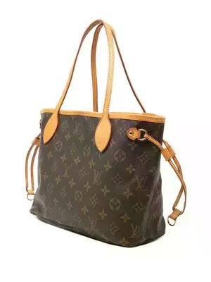 LOUIS VUITTON Monogram Neverfull Pm Tote Bag - Brown