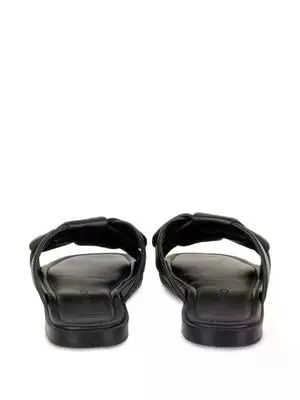 SPAZIO CORRIDONI 1 Interwoven Leather Flat Sandals