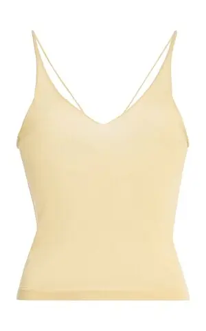 ZIAH Sheer Cotton-blend Cami Top - Neutral