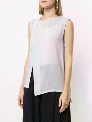 Y’s Front Buttoned Vest Top
