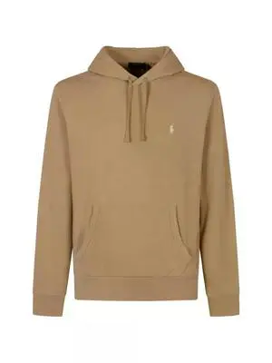 Polo Ralph Lauren Embroidered Logo Drawstring Hoodie - Brown