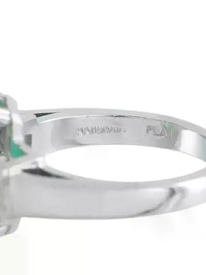 LB EXCLUSIVE Emerald And Diamond Platinum Ring
