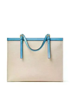 Versace Rivière Large Canvas Tote With Medusa Cameo