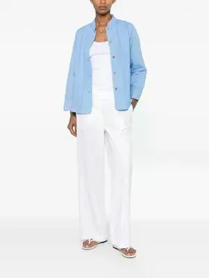 40WEFT Raissa Pleated Wide-leg Trousers - White