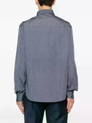 FERRAGAMO Geometric-print Long-sleeve Shirt