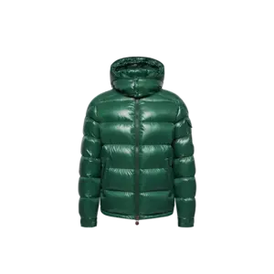 Moncler Maya Hooded Short Down Jacket - Green