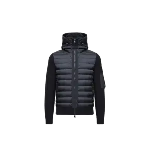 Moncler Padded Zip-up Hooded Cardigan - Blue
