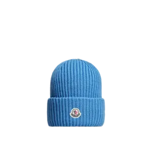 Moncler Wool & Cashmere Beanie - Blue