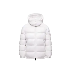 Moncler Maire Hooded Short Down Jacket - White