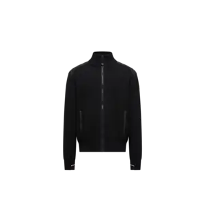 Moncler Zip-up Wool Blend Cardigan - Black