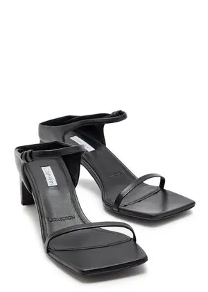 Calvin Klein Grained Leather Mules