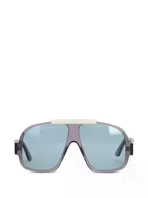 282US Pilot-frame Oversized Sunglasses - Blue