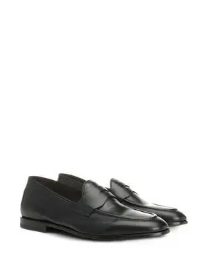 AL DUCA D’AOSTA 1902 Athens Pebble-grain Leather Loafers - Black