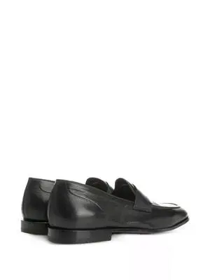 Al Duca D'aosta Athens Pebble-grain Leather Loafers