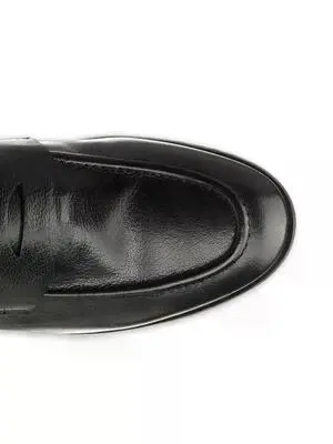 Al Duca D'aosta Athens Pebble-grain Leather Loafers
