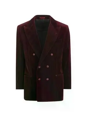 Brunello Cucinelli Pinstripe Double-breasted Jacket - Red