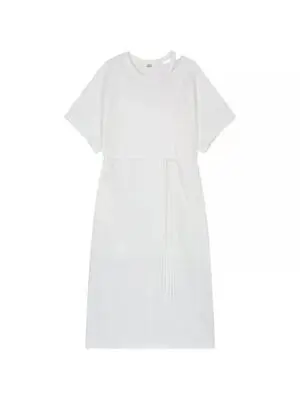 STUDIO TOMBOY Belted Cut-out Maxi Dress - White
