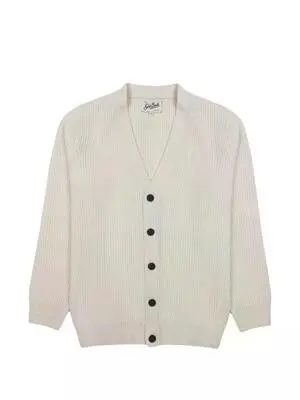 MC2 SAINT BARTH Ribbed-knit V-neck Cardigan