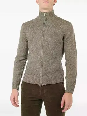 Al Duca D'aosta High Neck Zip-up Sweater