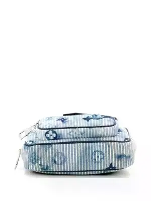 LOUIS VUITTON Limited Edition Monogram Watercolor Stripes Denim Crossbody Bag - Blue