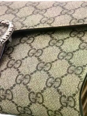Gucci Dionysus Chain Wallet Gg Coated Canvas Small Crossbody Bag