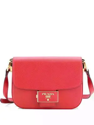 Prada Embleme Flap Bag Saffiano Leather Small Shoulder Bag