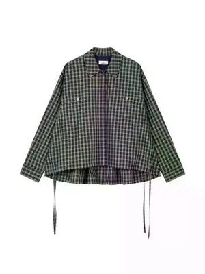 STUDIO TOMBOY Checkered Shirt With Gathered Detailing