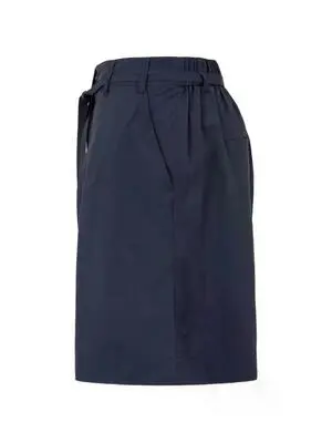 STUDIO TOMBOY Belted Pleated Knee-length Tailored Shorts - Blue
