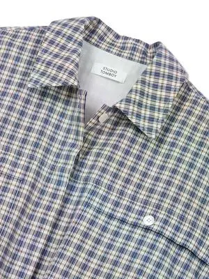 STUDIO TOMBOY Check-pattern Drawstring-hem Shirt