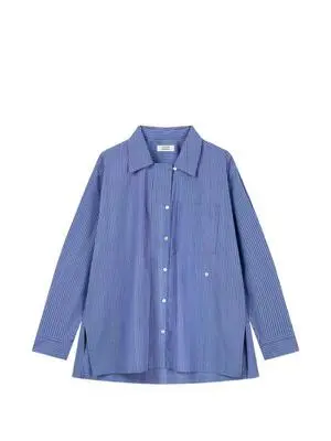 STUDIO TOMBOY Striped Oversized Shirt - Blue