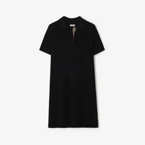 Burberry Wool Polo Shirt Dress - Black