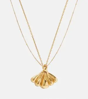 Chloé Shell Pendant Necklace - Gold