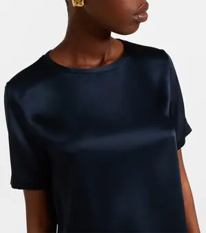 Max Mara Satin T-shirt - Blue