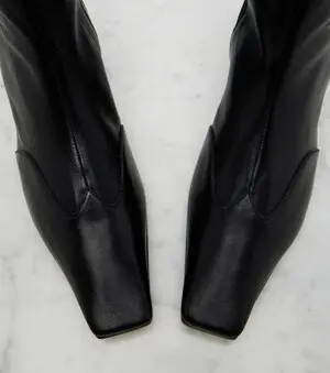 Khaite Nevada Leather Ankle Boots