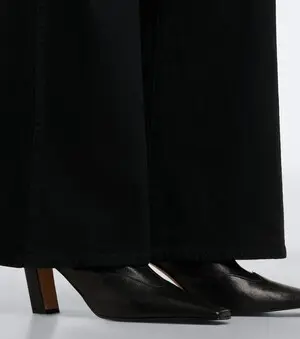 Khaite Nevada Leather Ankle Boots - Black