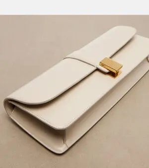 Khaite Blake Leather Clutch - White