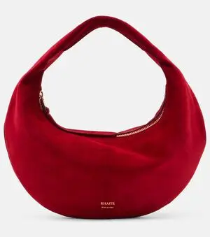 Khaite Khaite Olivia Mini Suede Top Handle Bag Red