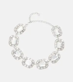 SELF-PORTRAIT Crystal-embellished Choker - Silver