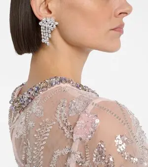 SELF-PORTRAIT Crystal Embellished Drop Earrings
