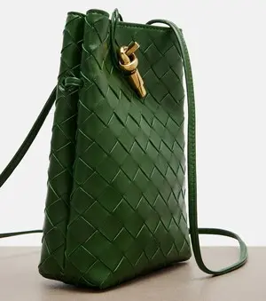Bottega Veneta Andiamo Mini Leather Crossbody Bag - Green