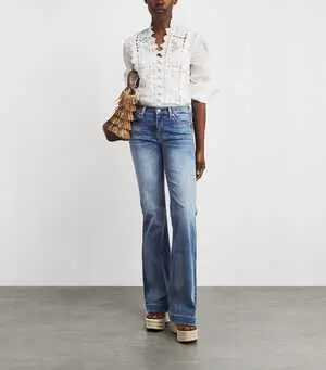 7 For All Mankind Dojo Slim Illusion Flared Jeans