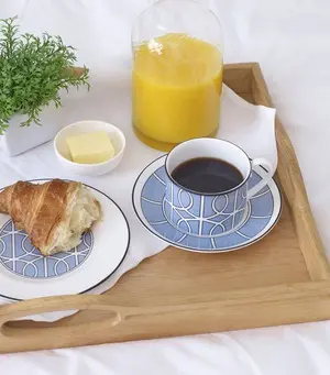 O.W.LONDON Loop Teacup And Saucer - Blue
