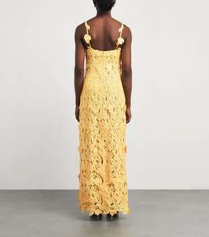 Simkhai Embroidered Sequin Marenna Maxi Dress - Yellow