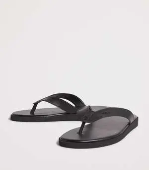 BOSS Faux Leather Flip Flops
