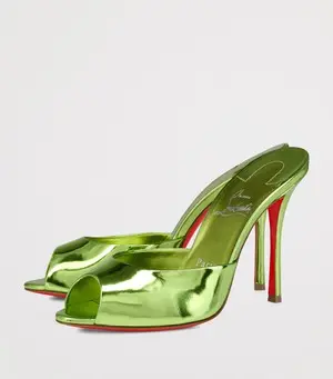 CHRISTIAN LOUBOUTIN Me Dolly Patent Leather Mules - Green