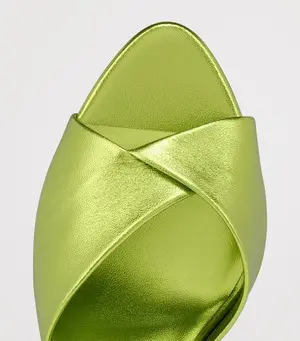 CHRISTIAN LOUBOUTIN Fanny Metallic Leather Mule 85 - Green