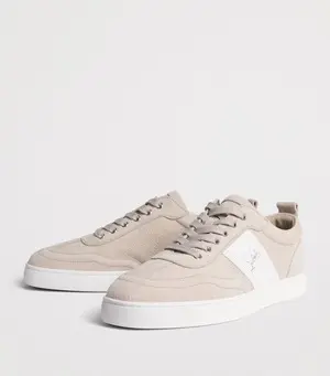 CHRISTIAN LOUBOUTIN Retero Low-top Leather Trainers - Beige