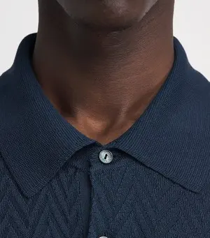 Eton Chevron-jacquard Polo Sweater