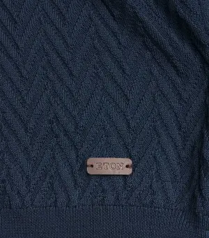 Eton Chevron-jacquard Polo Sweater